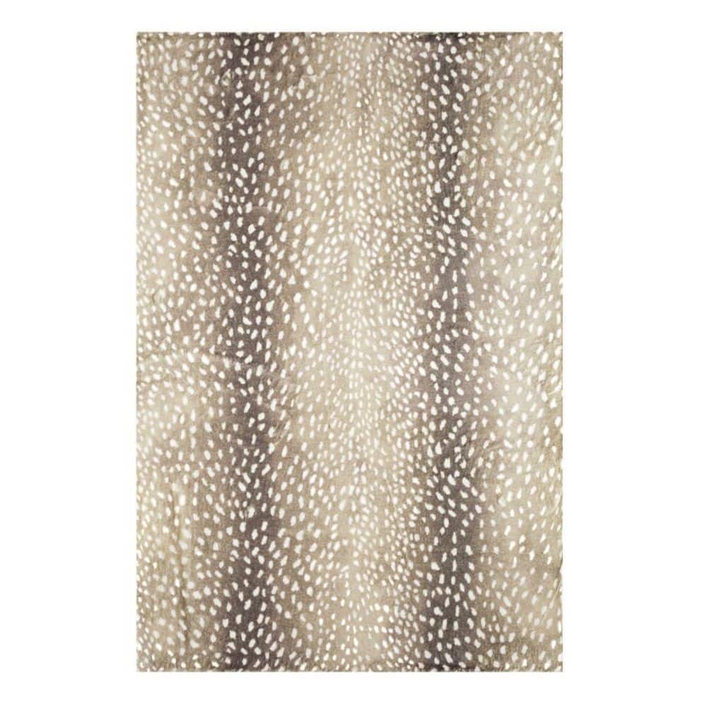HomeRoots 5 X 8 Beige Animal Print Runner Rug 2000491700 - The Home Depot