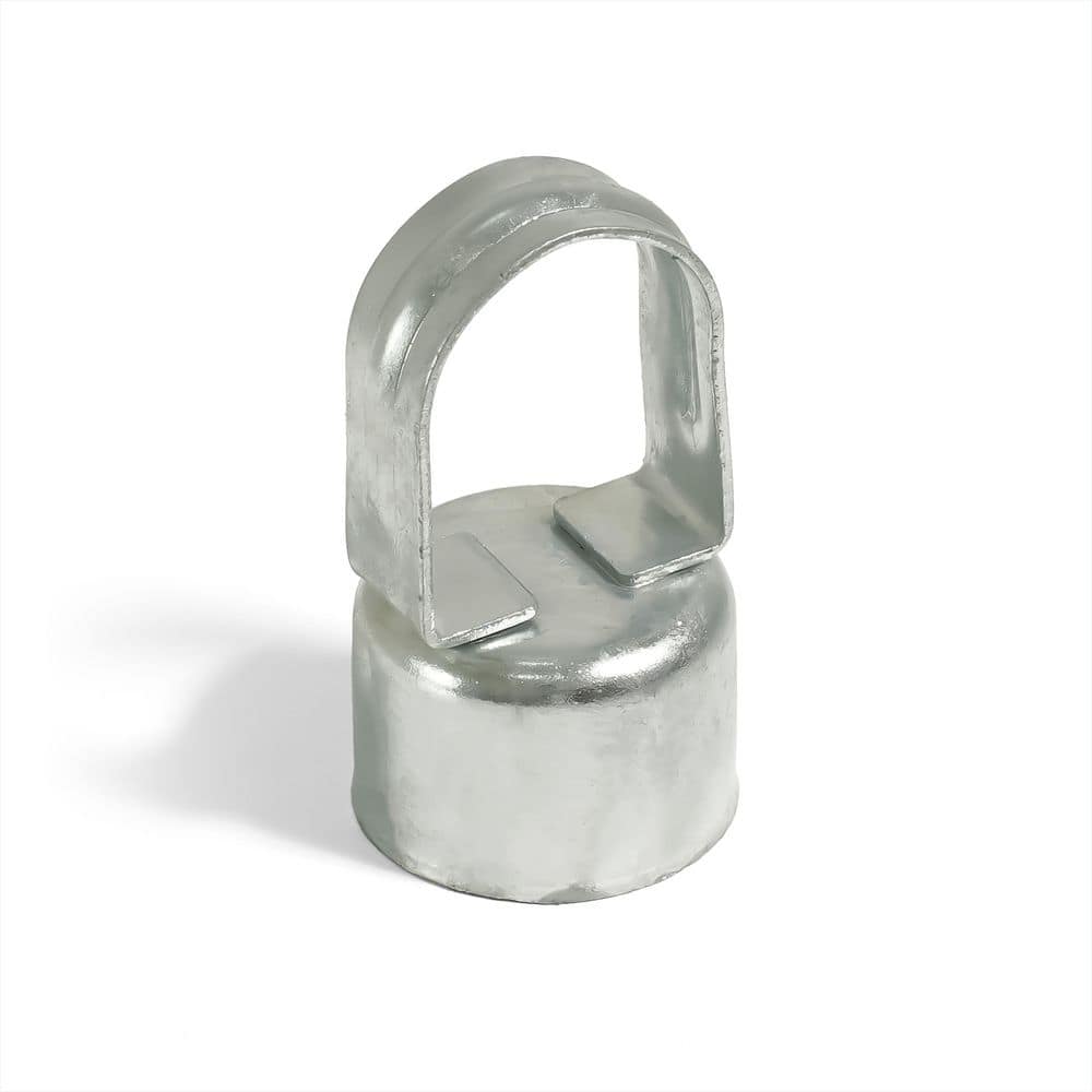 Fencer Wire 1-7/8 in. Chain Link Fence Silver Galvanized Steel Eye Top ...