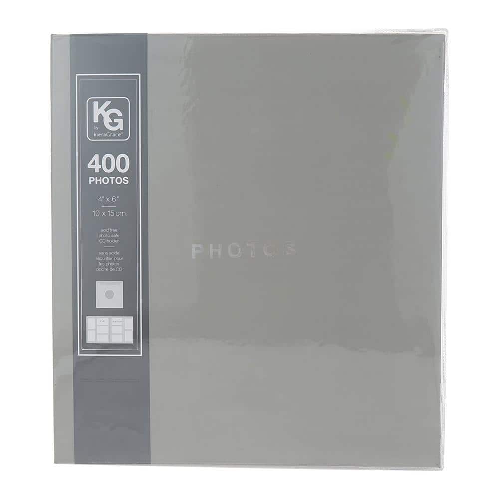 Kiera Grace Jocelyn 4 in. x 6 in. Grey 400-Pocket Picture Frame Photo ...