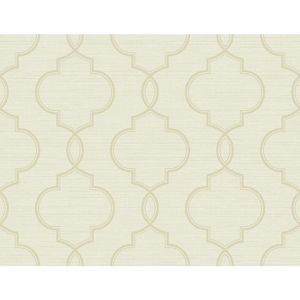 Kenneth James Malo Cream Sisal Ogee Vinyl Strippable Wallpaper (Covers ...