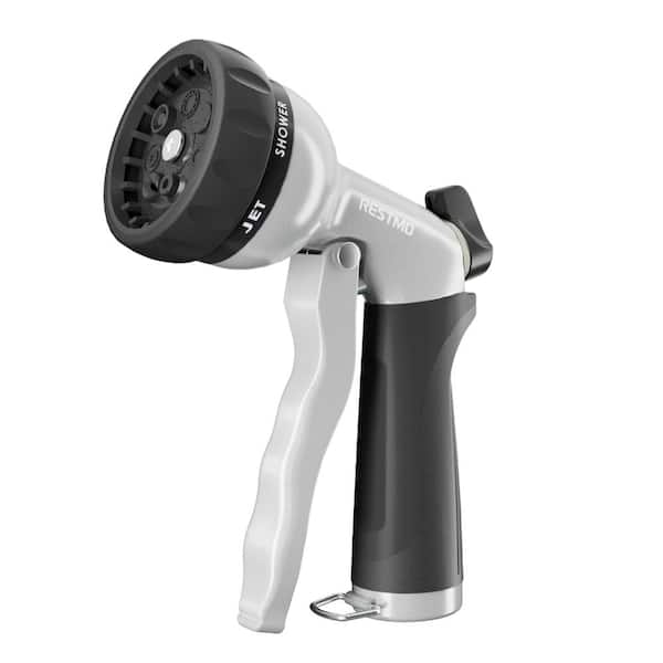 Heavy Duty Metal Garden Hose Nozzle with 7 Adjustable Spray Patterns ...