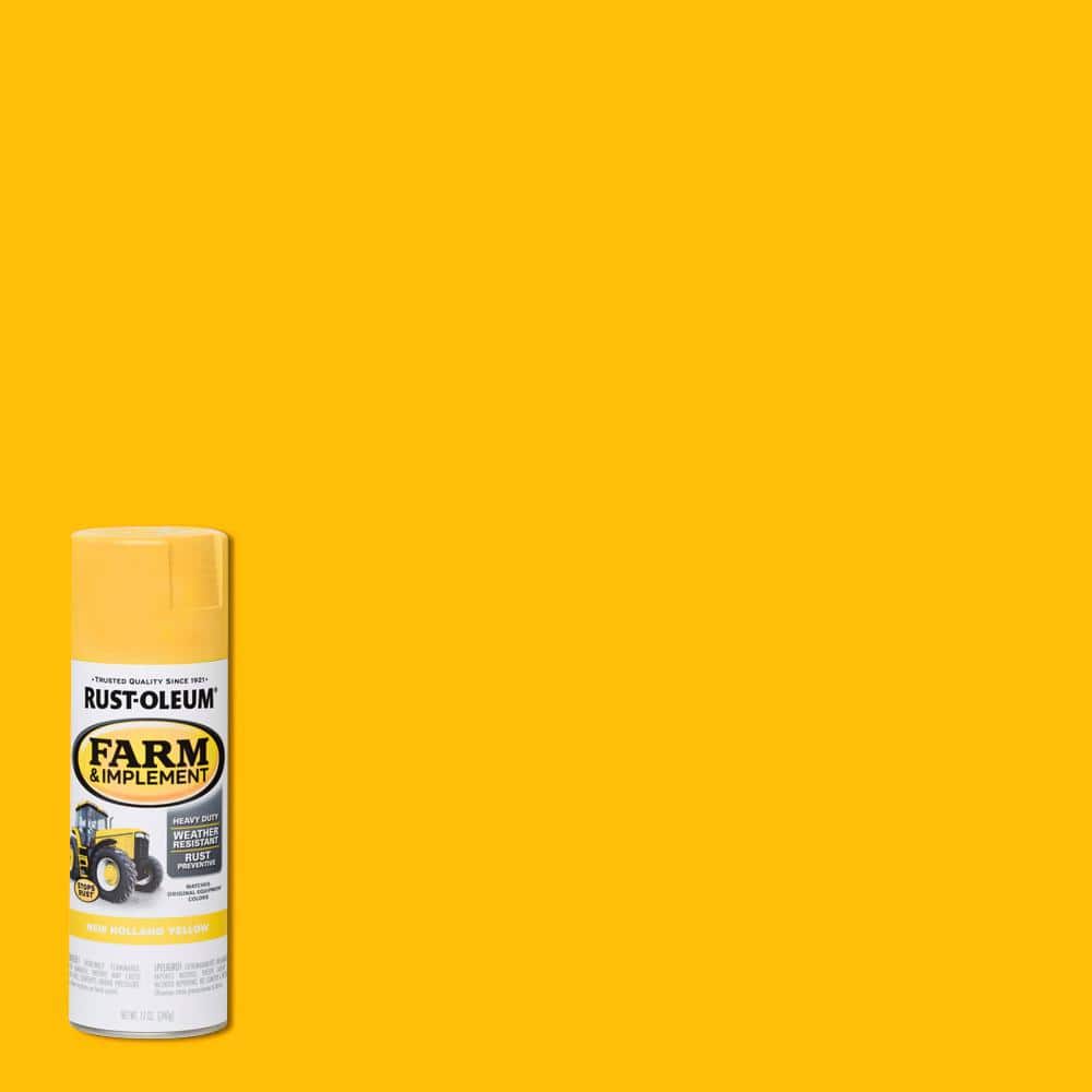 Rust-Oleum 12 oz. Farm Equipment New Holland Yellow Enamel Spray Paint ...