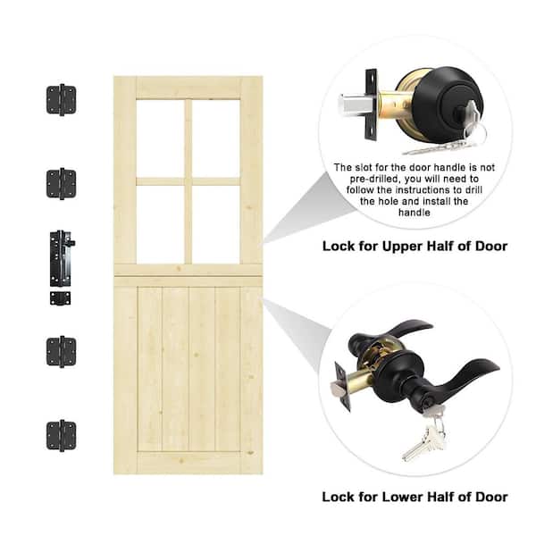 ARK DESIGN 32 in. x 80 in. Universal 4-Lite Clear Glass Unfinished ...