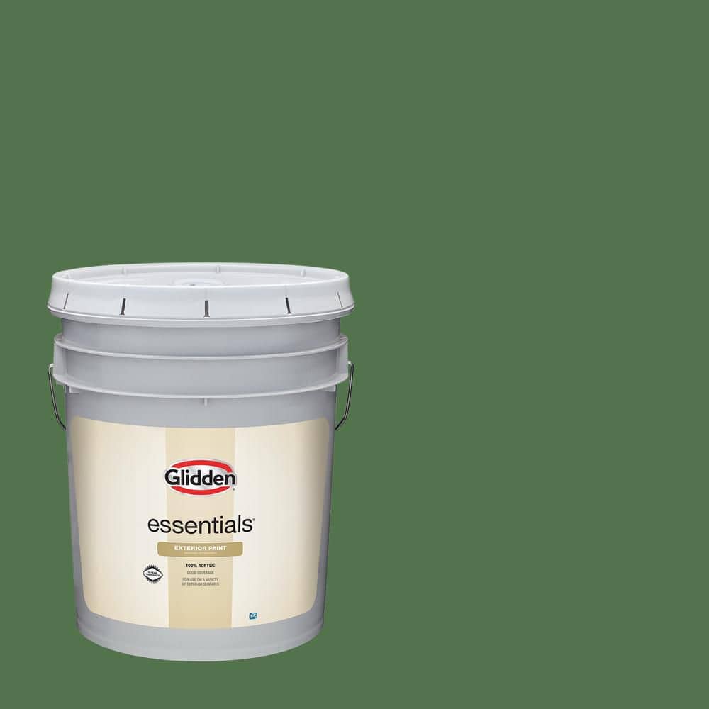 Glidden Essentials 5 gal. PPG1131-7 Clover Leaf Semi-Gloss Exterior ...