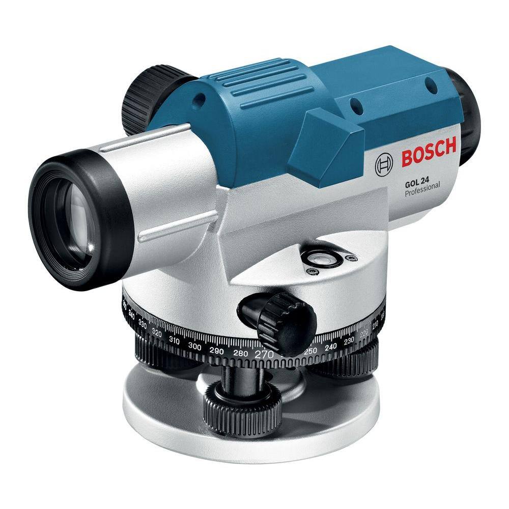 Bosch 11.75 in. Automatic Optical Level Kit with 24x Magnification ...