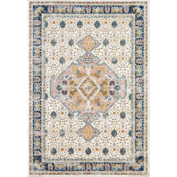 Abani Porto Beige 7 ft. 9 in. x 10 ft. 2 in. Oriental Polypropylene ...