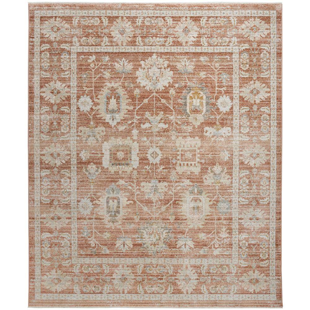 Nourison Traditional Home Terracotta 8 ft. x 10 ft. Distressed ...
