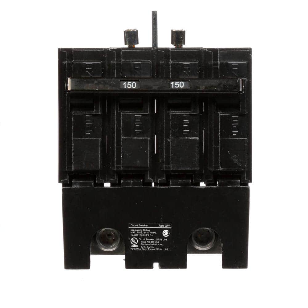 Siemens 150 Amp Double-Pole 10kA Type QPP Circuit Breaker Q2150B - The ...