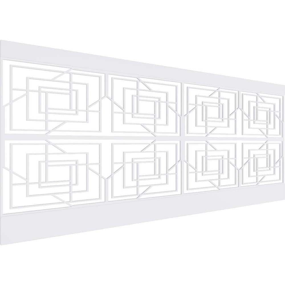 Ekena Millwork 40 in. H x 94-1/2 in. W 26.24 sq. ft. Norwood PVC ...