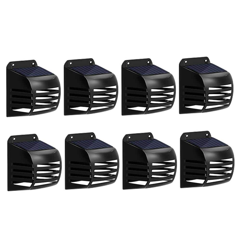 CIPACHO Solar Black LED Deck Rail Light Deck Stair Pathway Fence Lights ...