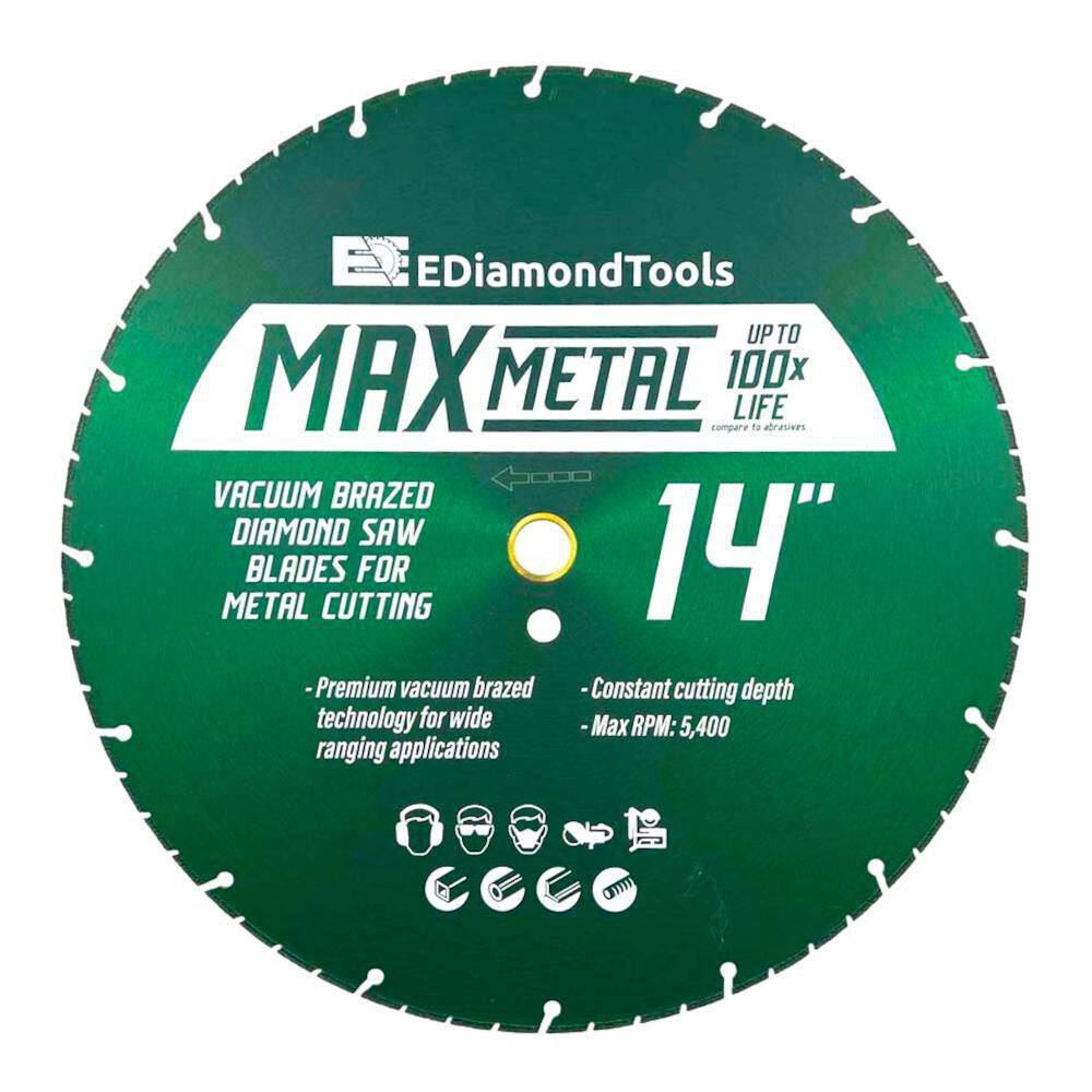 EDiamondTools 14 in. Metal, Segmented Rim, 0.125 in. Segment Width ...