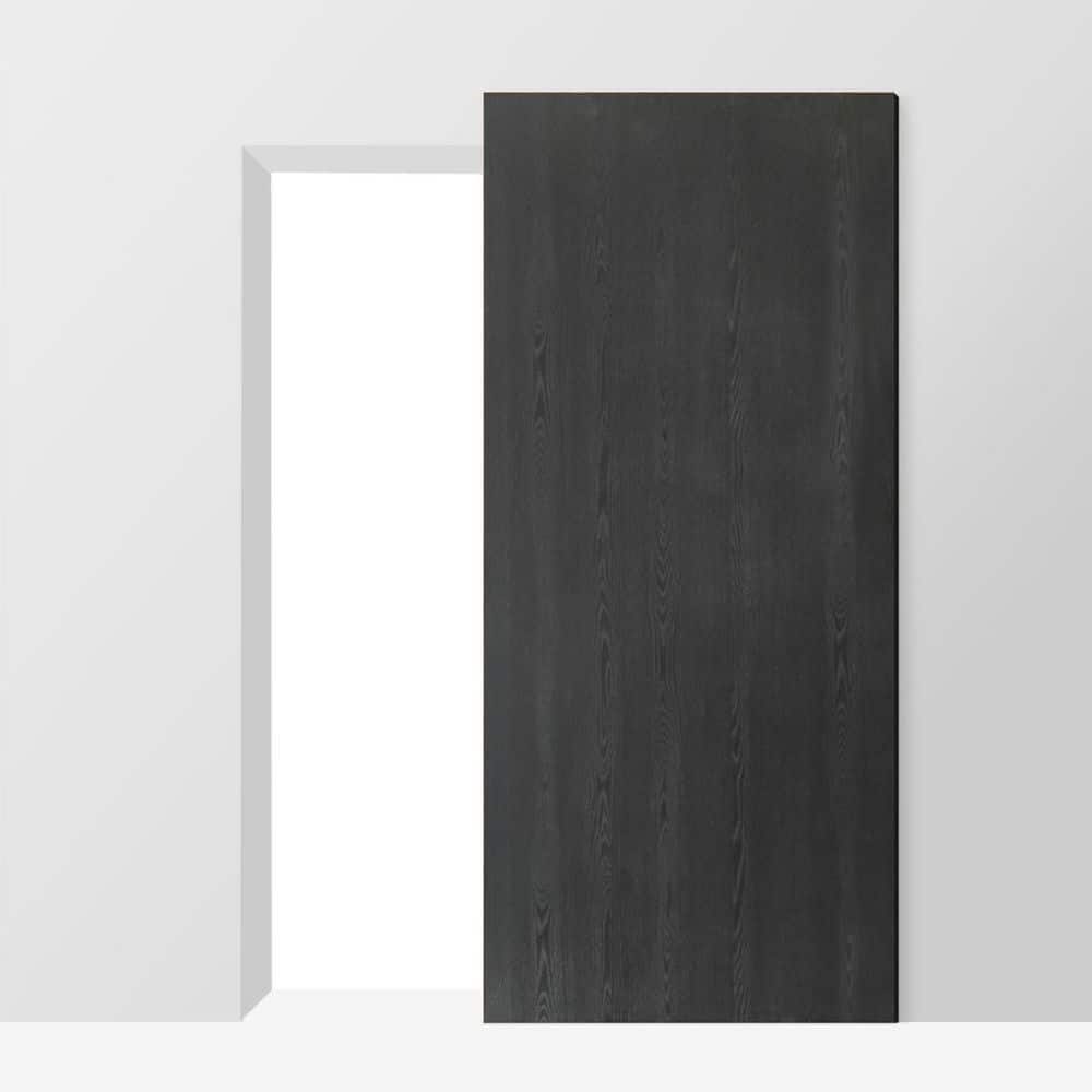 CALHOME 24 in. x 96 in. Black Textured Hollow Core Composite Interior ...