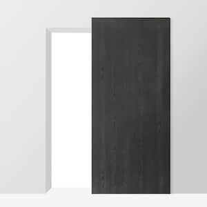 CALHOME 24 in. x 96 in. Black Textured Hollow Core Composite Interior ...