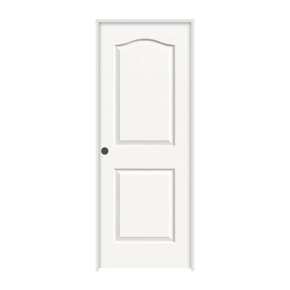 JELD WEN 30 In X 80 In Camden White Painted Right Hand Textured jeld-wen-30-in-x-80-in-camden-white-painted-right-hand-textured