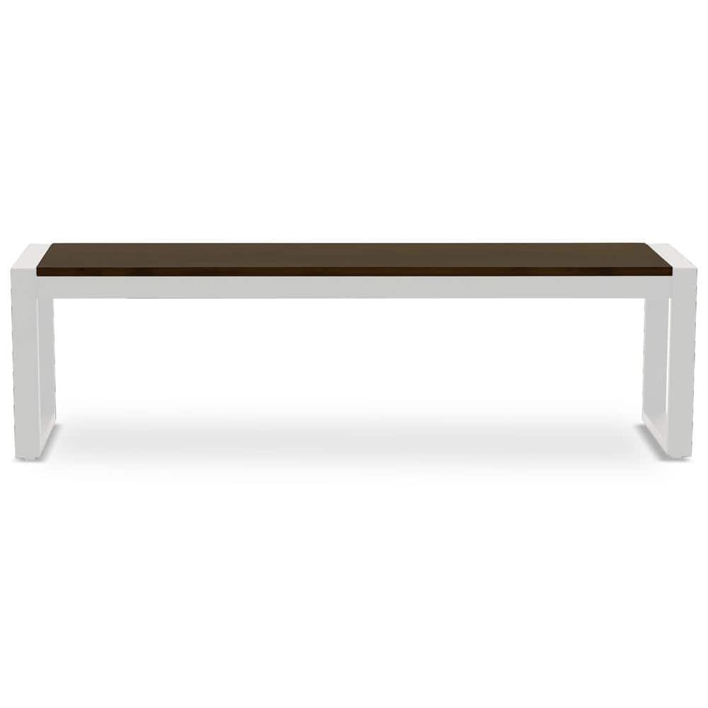 Elan Furniture Sierra 60 in. White and Onyx Bench SB1ADX-60-AWBO - The ...