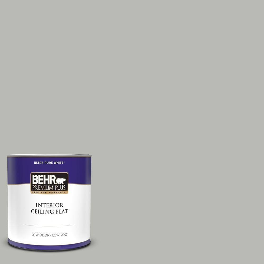 BEHR PREMIUM PLUS 1 qt. #PPU18-11 Classic Silver Ceiling Flat Interior ...