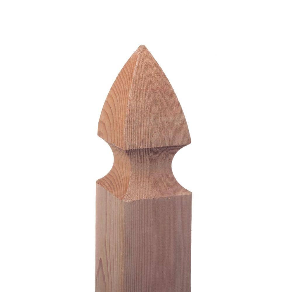 4 in. x 4 in. x 5 ft. Cedar French Gothic Fence Post 141518 - The Home ...