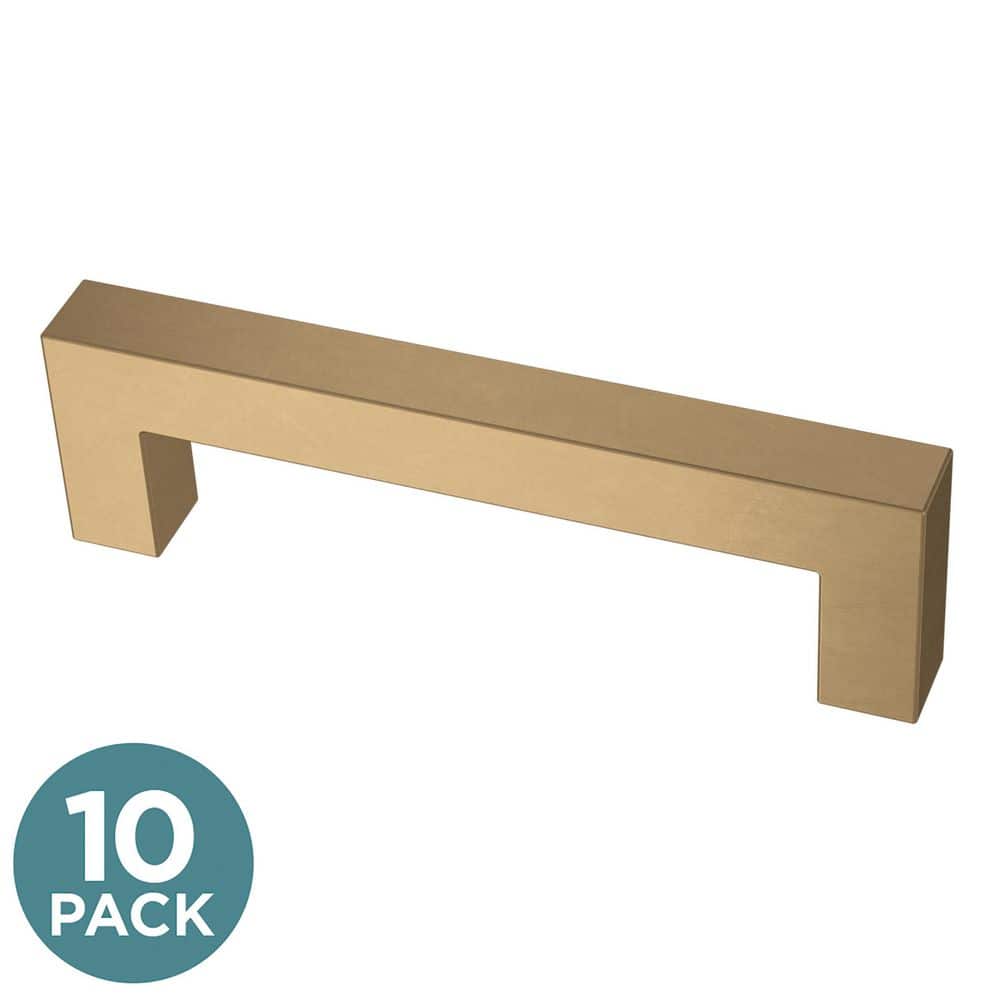 Liberty 10-Pack Modern Square 3-3/4 in. (96 mm) Modern Champagne Bronze ...