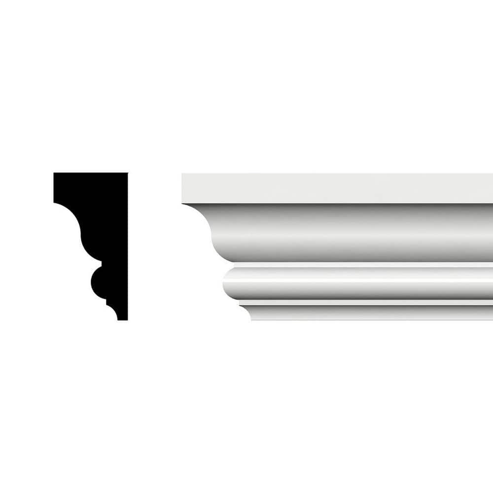 Ekena Millwork 2-3/4 in. x 1-3/8 in. x 96 in. Shingle Moulding, PVC ...