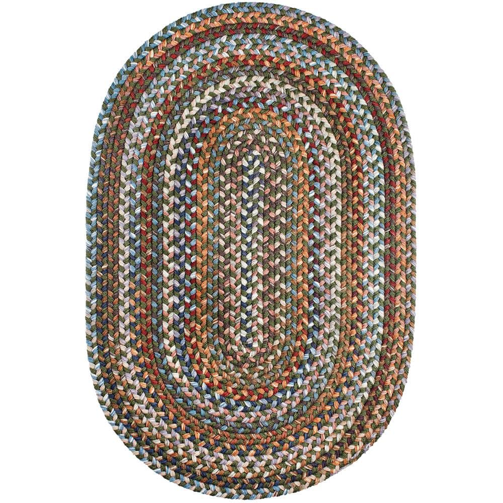 Rhody Rug Annie Greengrass 8 ft. x 11 ft. Oval Indoor Braided Area Rug ...