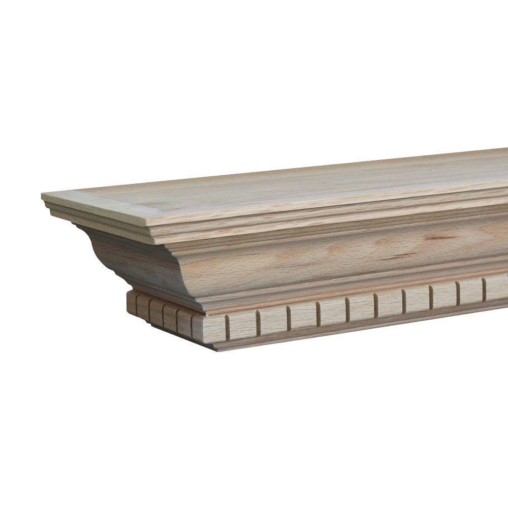Foster Mantels Berkeley 60 in. Unfinished Stain Grade Fireplace Cap ...