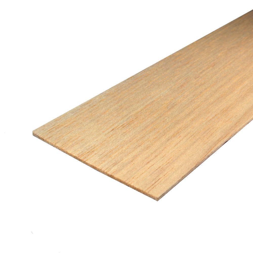 Builder's Choice 3/32 in. x 4 in. x 3 ft. Balsa Project Board PW008 ...