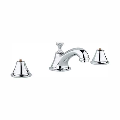 GROHE Seabury 8 in. Widespread 2-Handle Low-Arc Bathroom Faucet in Oil ...