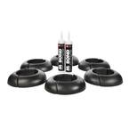 GAF M-Curb 7.5 in. Dia (11.75 in. Outer Dia) Polyester Round Black ...