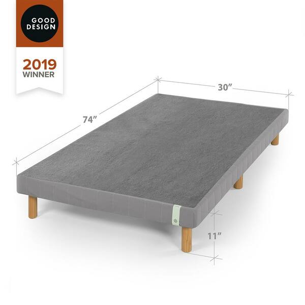 Zinus GOOD DESIGN Winner Grey Metal Narrow Twin 11 Inch Mattress Foundation HD FRBX 4GR NT