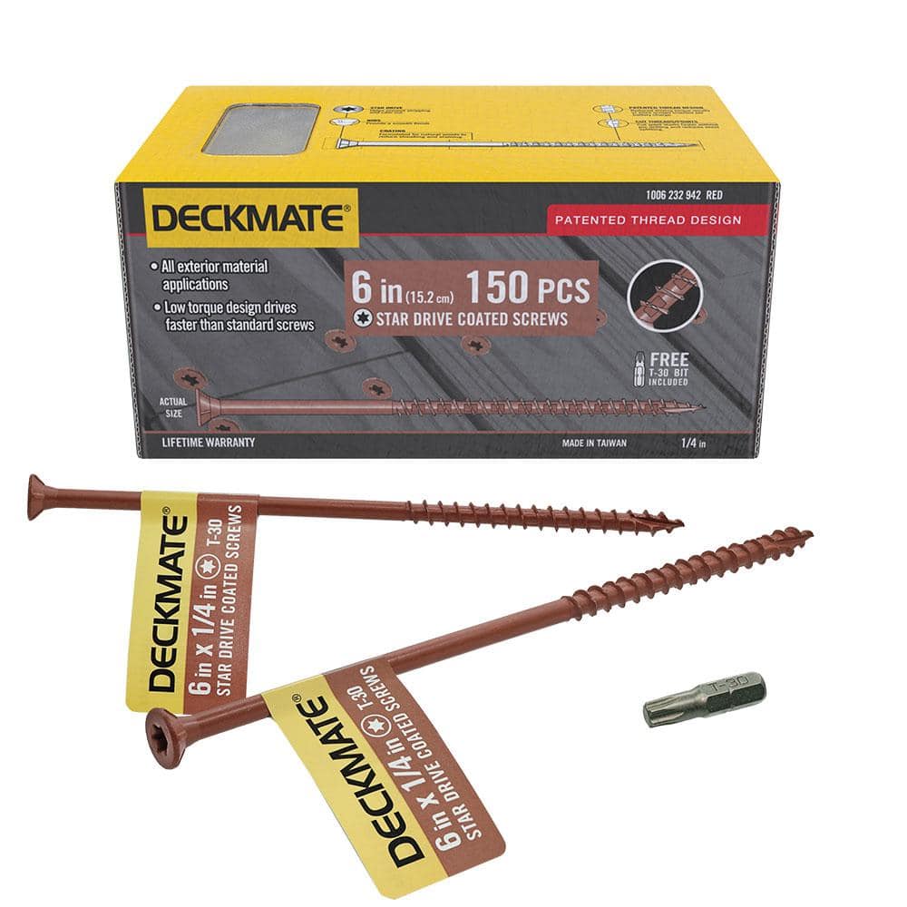 Reviews for DECKMATE #10 x 6 in. Star Flat-Head Wood Deck Screws - EA ...