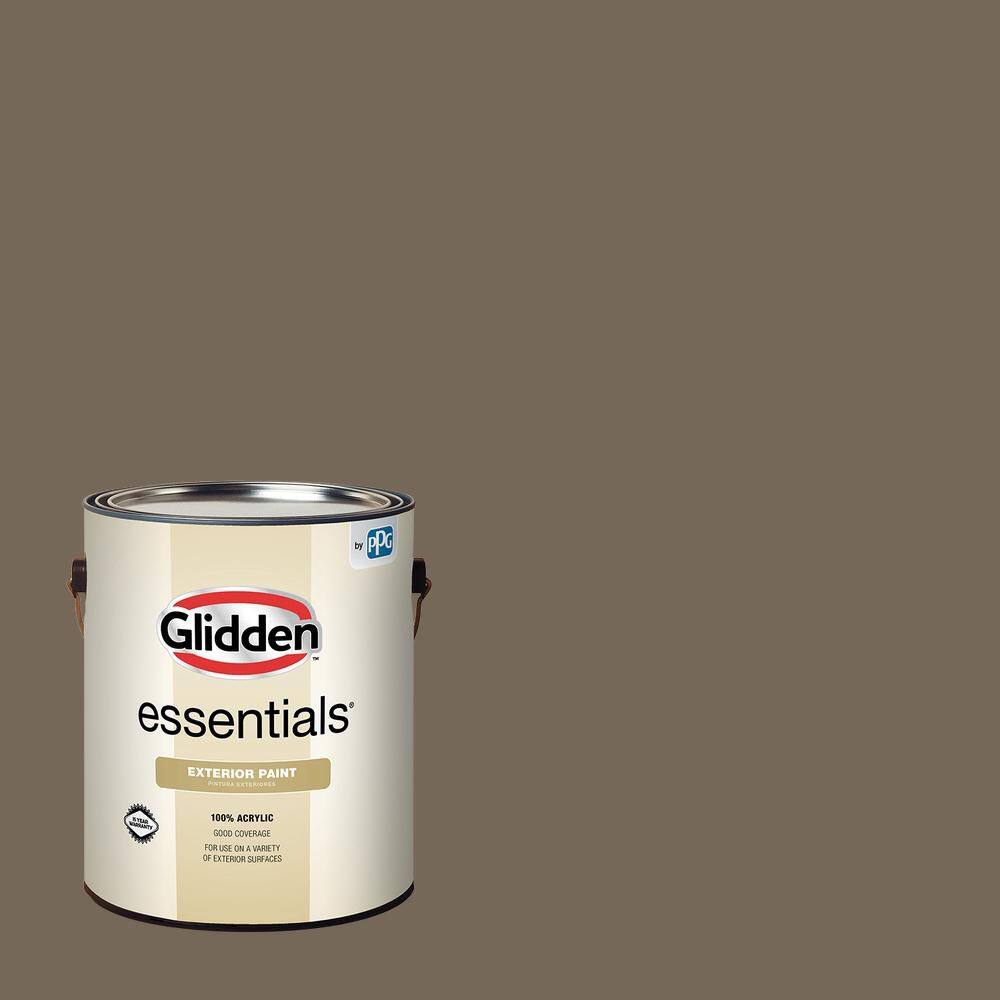 Glidden Essentials 1 gal. PPG1047-7 Carob Chip Flat/Matte Exterior ...