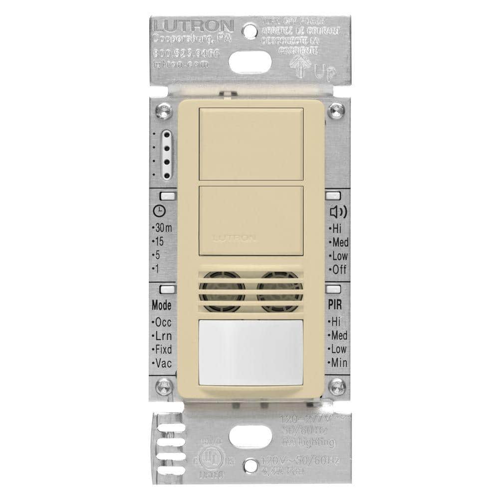 Lutron Maestro Dual-Circuit Dual-Tech Motion Sensor Switch, 6-Amp ...