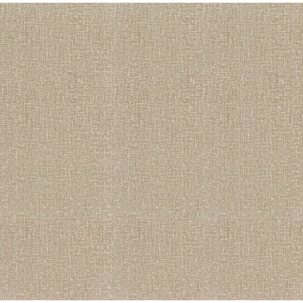 Advantage Brown Natural Linen Light Brown Textured Wallpaper 4168-16619 ...