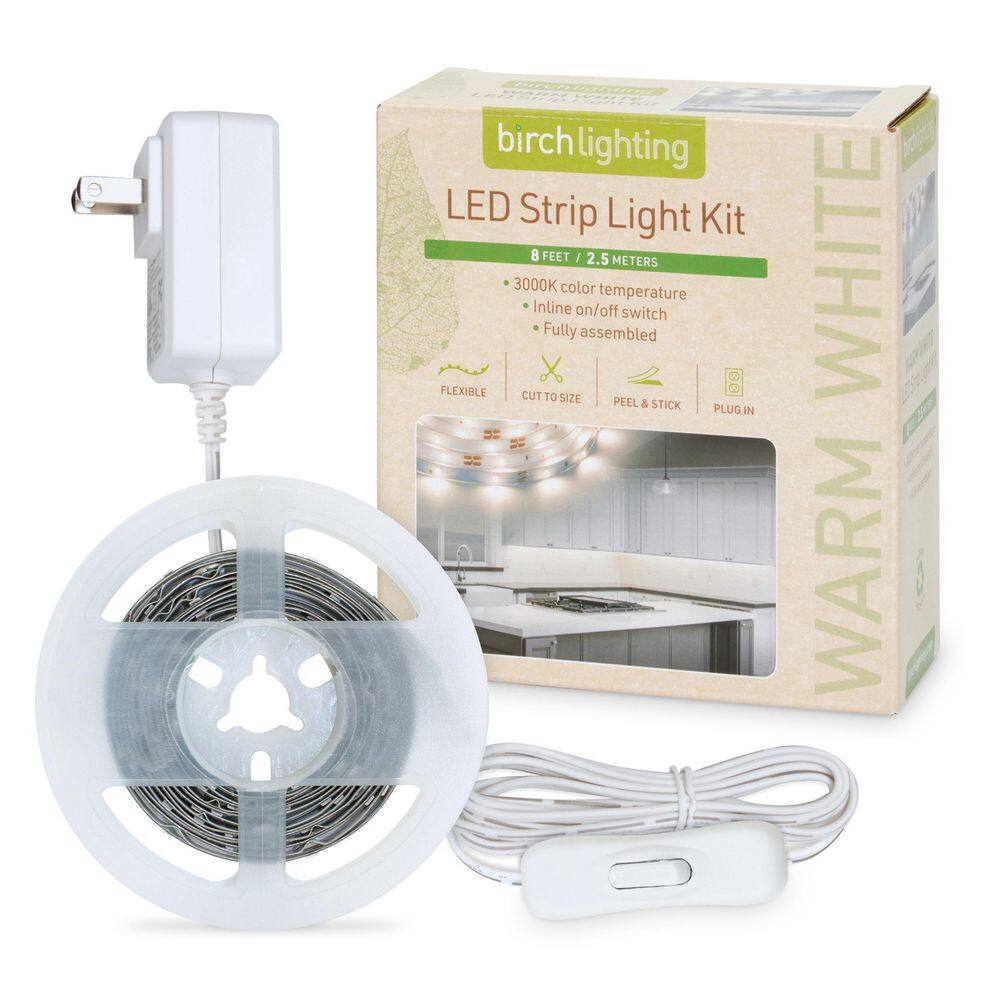 birchlighting Warm White LED Strip Light Kit 318320 - The Home Depot