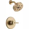 Delta Trinsic Gold 1-Handle Wall Mount Shower Faucet Trim Kit in ...
