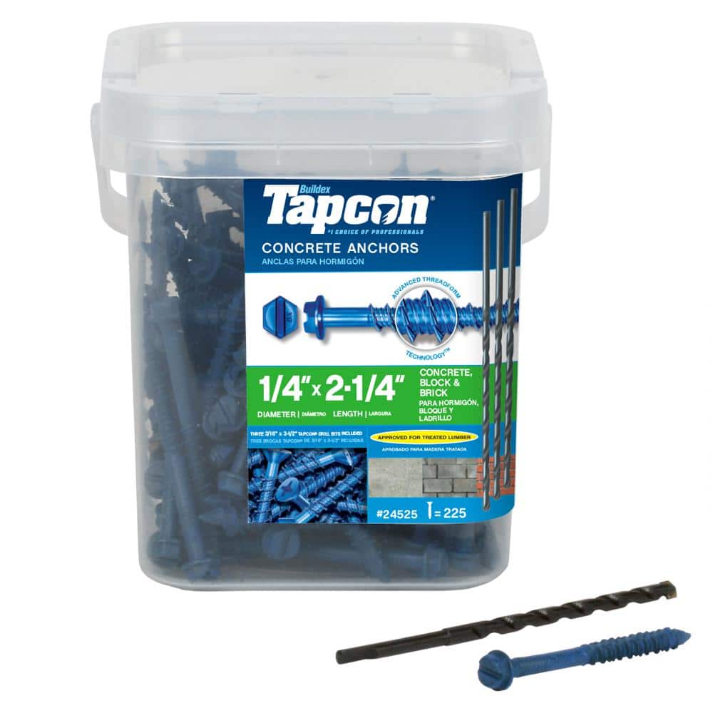 Reviews for Tapcon 1/4 in. x 2-1/4 in. Hex-Washer-Head Concrete Anchors (225-Piece) | Pg 3 - The ...