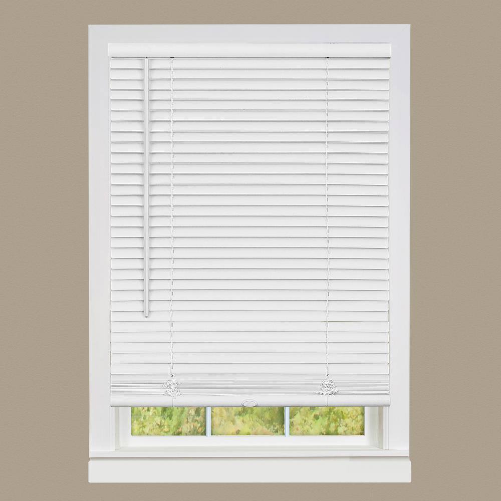 Designer's Touch Alabaster Cordless Light Filtering Vinyl Blind with 1 ...