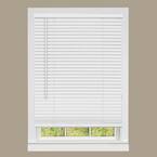 Designer's Touch White Cordless Light Filtering Vinyl Blind with 1 in ...