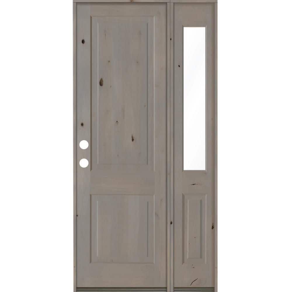 Krosswood Doors 44 in. x 96 in. Rustic knotty alder Right-Hand/Inswing ...