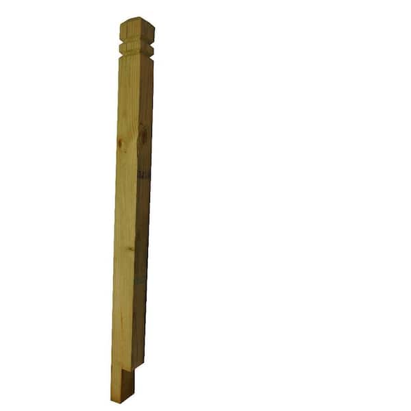 4 in. x 4 in. x 8 ft. Pressure-Treated Pine French Gothic Fence Post ...