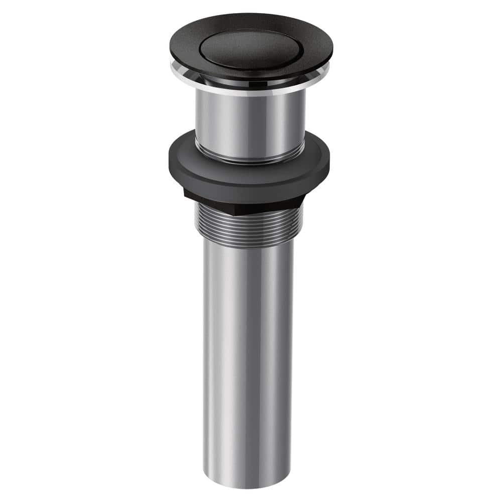 MOEN Lavatory Pop-Up Drain Assembly without Overflow in Matte Black ...