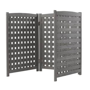 Casafield 48 in. x 48 in. Louvered Privacy Screen Outdoor Vinyl Fence ...