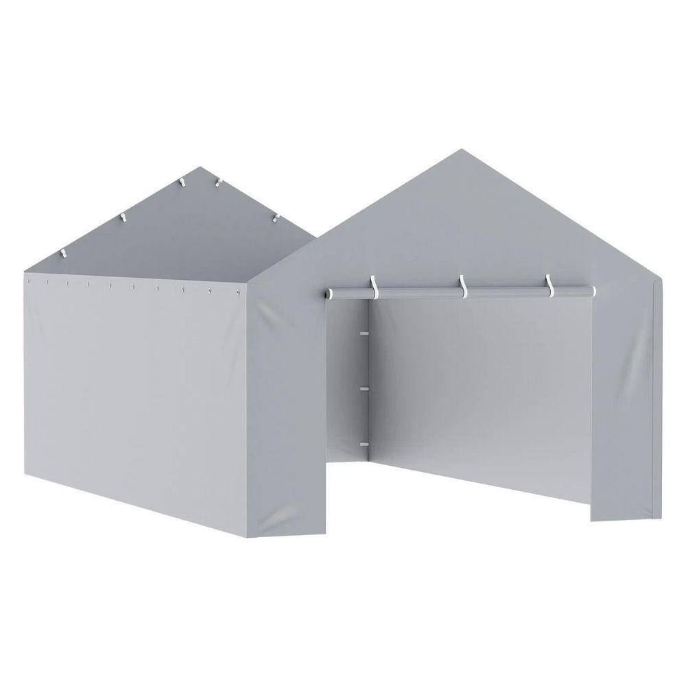 ESILOO 12 ft. x 20 ft. Garage Side Canopy Cover-Heavy-Duty Waterproof ...