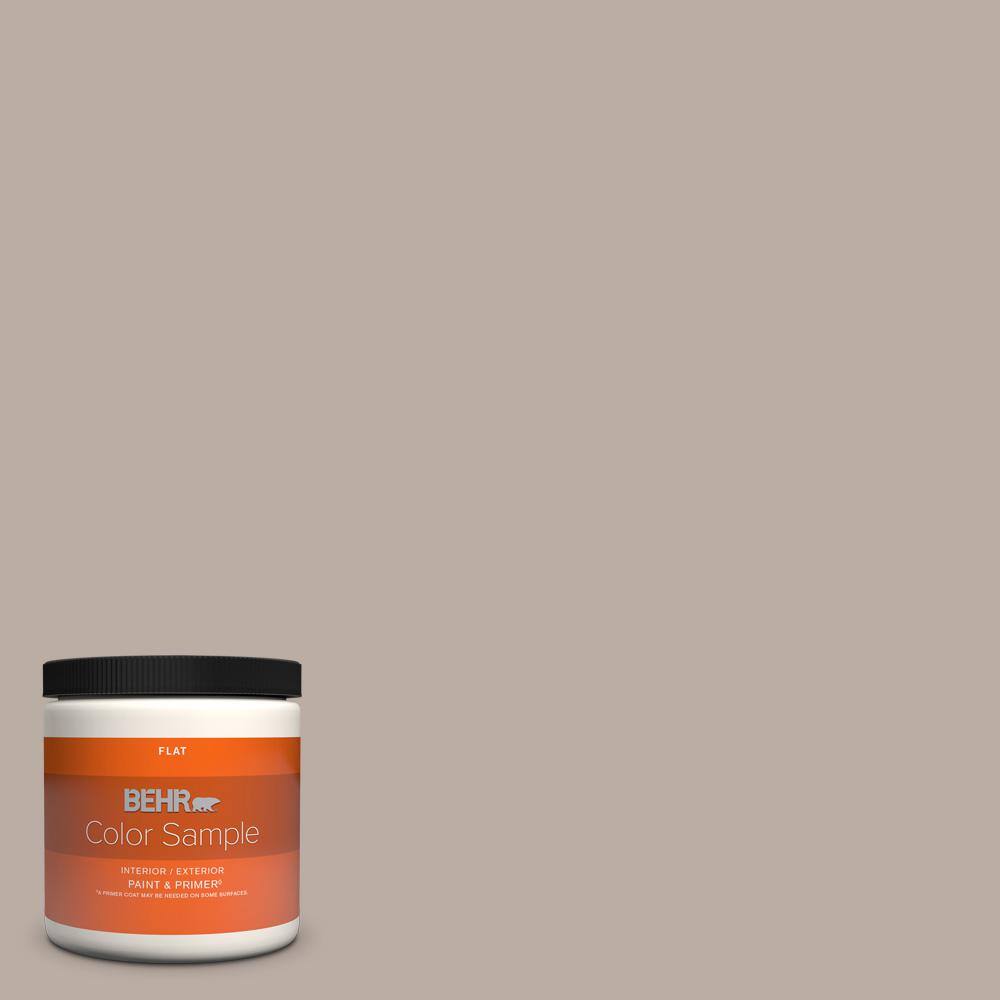 BEHR PREMIUM PLUS 8 oz. #N200-3 Nightingale Gray Flat Interior/Exterior ...