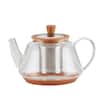 BonJour Tea Voyager Borosilicate Glass Teapot with Stainless Steel ...