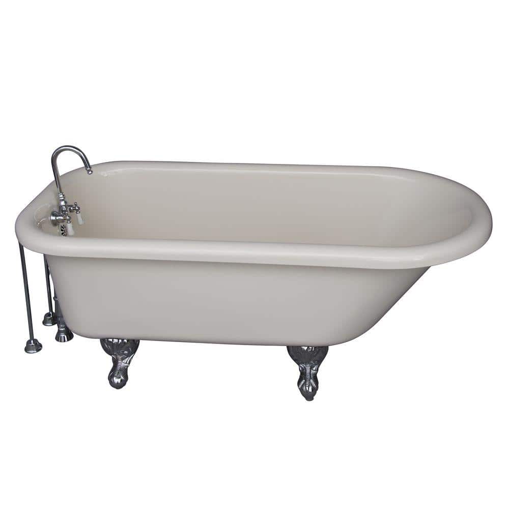 Barclay Products 5 ft. Acrylic Ball and Claw Feet Roll Top Tub in ...