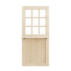 ARK DESIGN 30 in. x 80 in. Solid Pine Universal 6-Panel Unfinished Wood ...