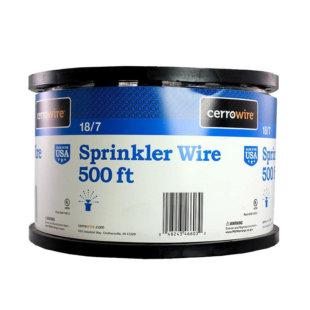 Cerrowire 500 ft. 18/7 Black Solid Copper Sprinkler Wire 240-1007J ...