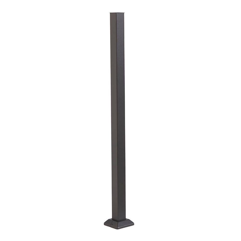 FORTRESS Fe26 4.13 in. x 39.63 in. x 4.13 in. Black Sand Post with 4 in ...