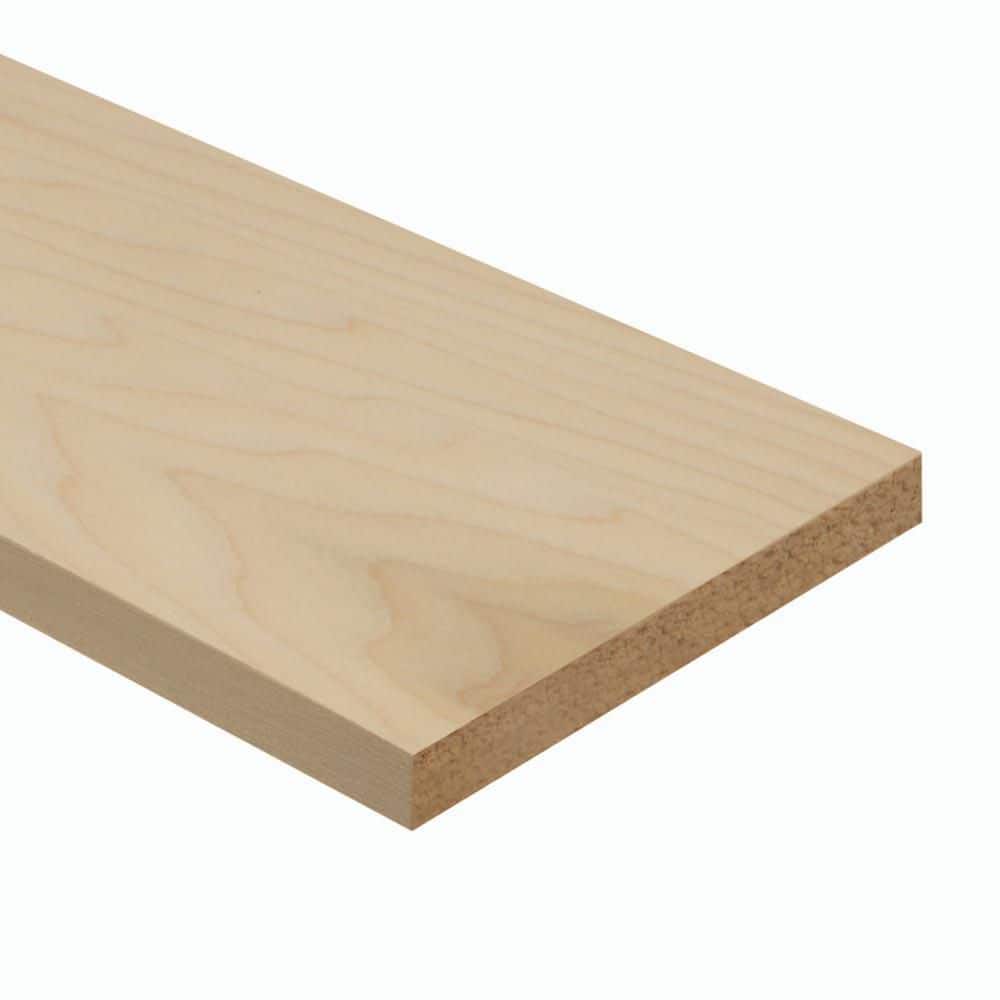 Woodgrain Millwork 1/2 in. x 2 in. x 3 ft. S4S Poplar Hobby Board ...